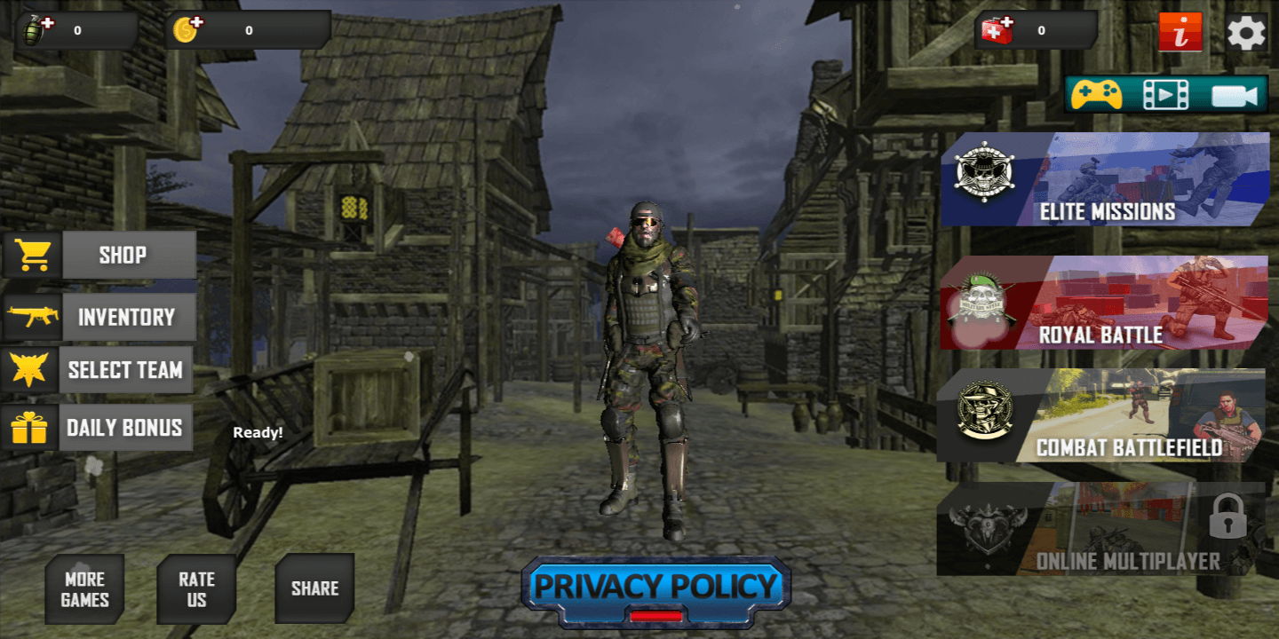 Commando Survival Strike Shooting Game Unity 3d Action Source Code Unitysourcecodemarket